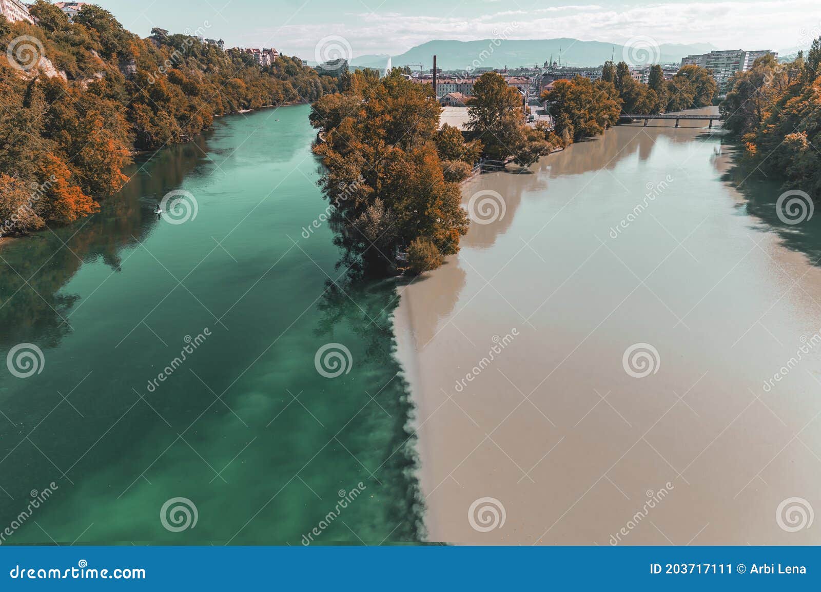 The Mix Of Two Rivers Royalty-Free Stock Photography | CartoonDealer ...