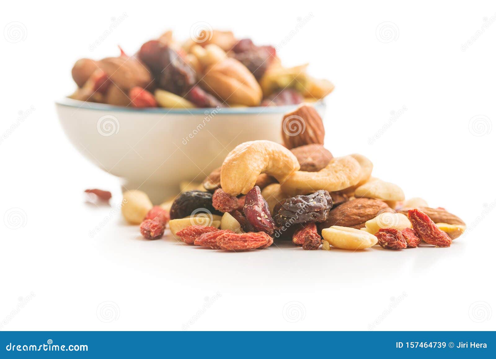 Mix of Various Nuts and Raisins Stock Image - Image of delicious ...