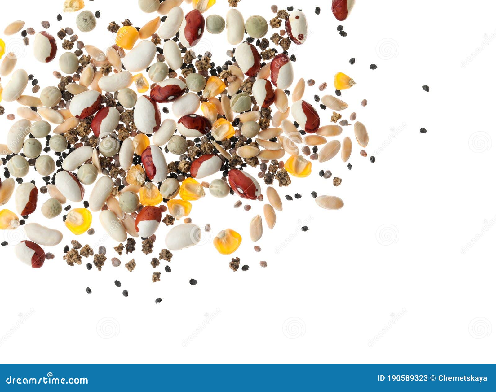 Mix of Vegetable Seeds on White Background Stock Image - Image of fiber ...
