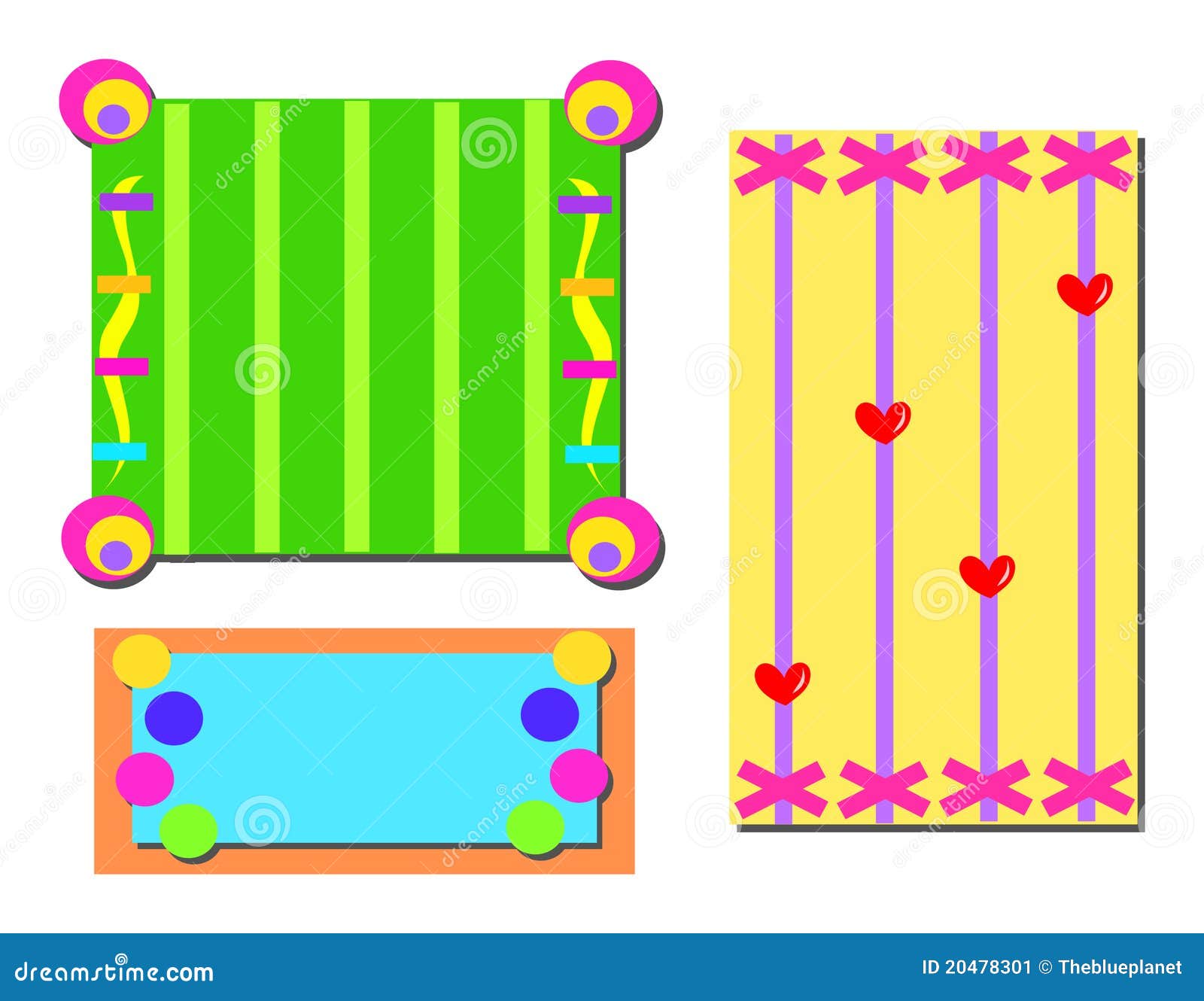 Mix of Whimsical Frames stock vector. Illustration of patterns - 20478301