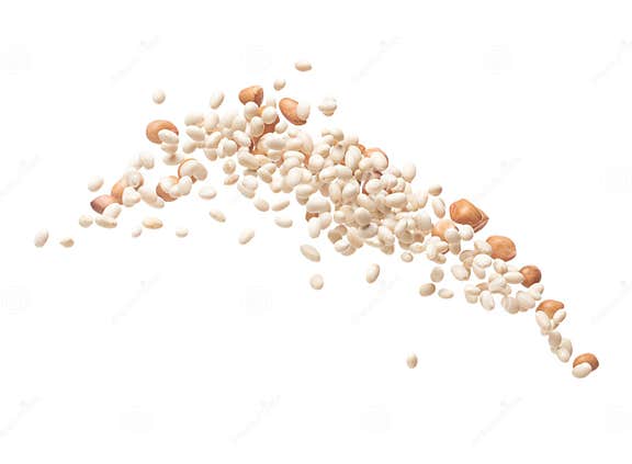 Mix White Peanut Beans Fall Down Explosion, Several Kind Bean Float ...