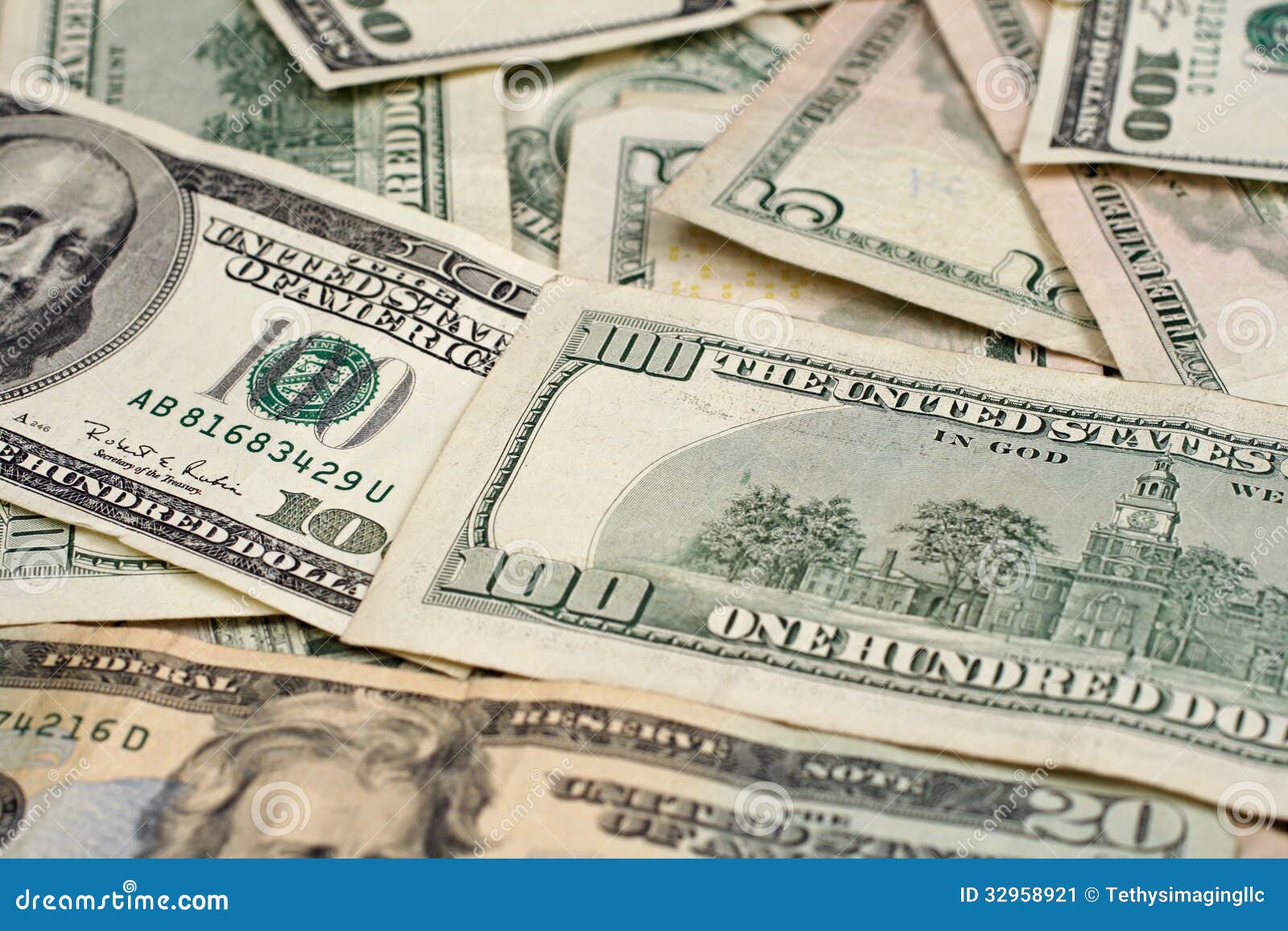 Mixed American Currency stock image. Image of dollars - 32958921
