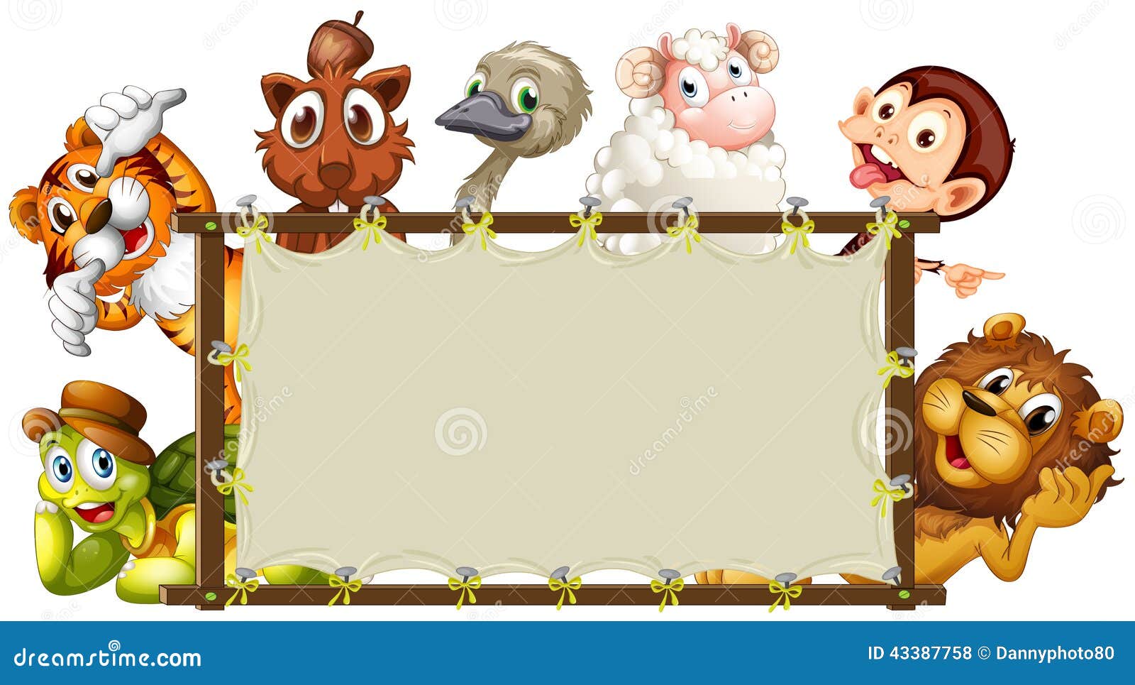 Mixed animals banner stock vector. Illustration of signage - 43387758