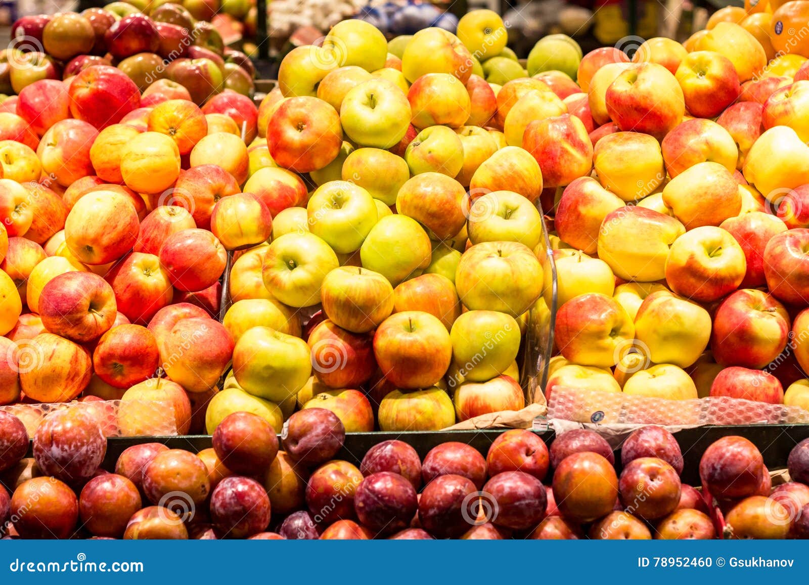 Mixed apples stock photo. Image of closeup, crop, eating - 78952460