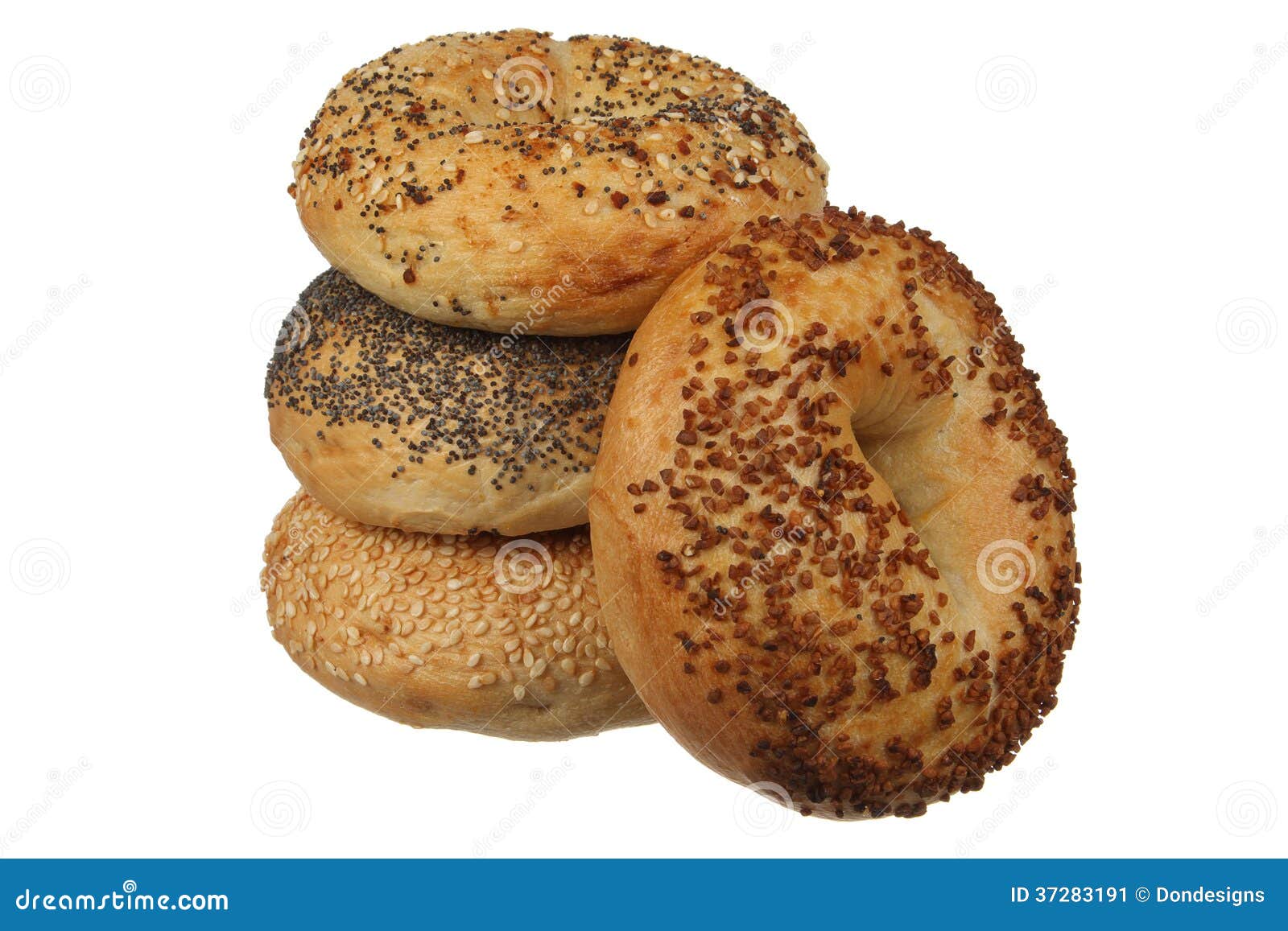 Mixed Bagel stock image. Image of food, healthy, crust - 37283191