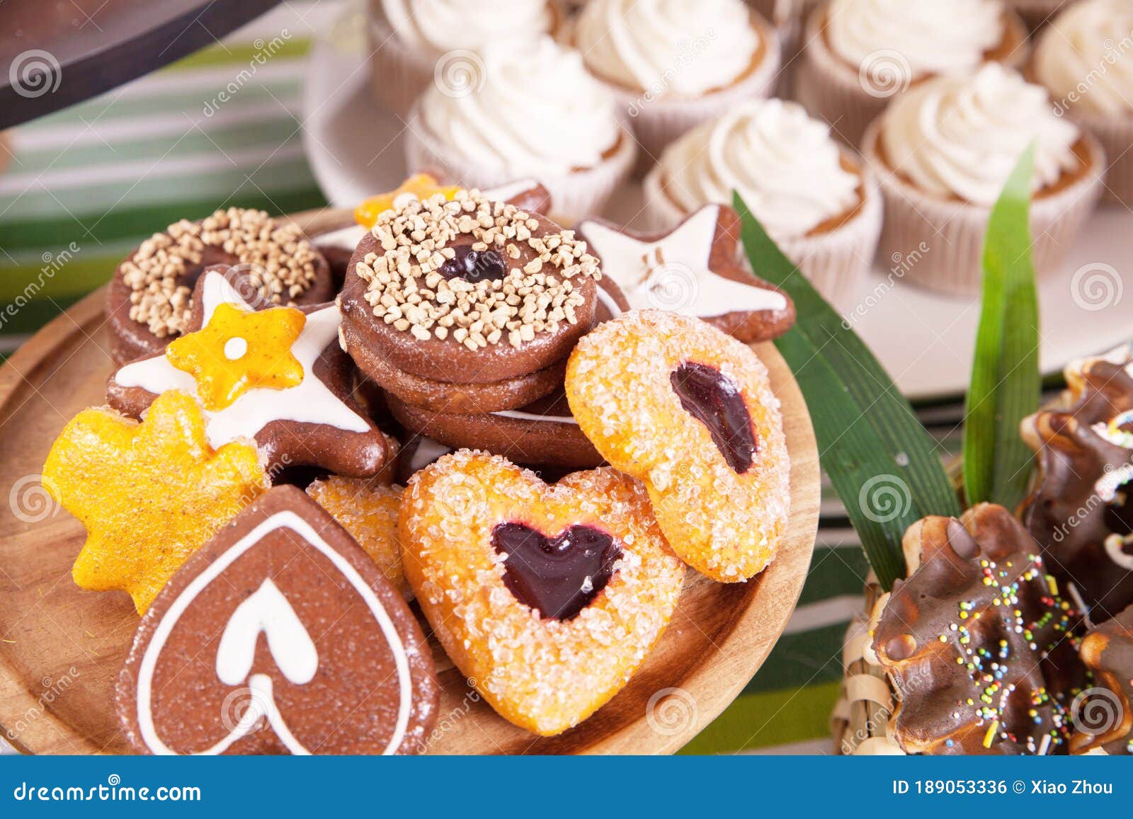 Mixed bakery snacks table stock photo. Image of brownie - 189053336