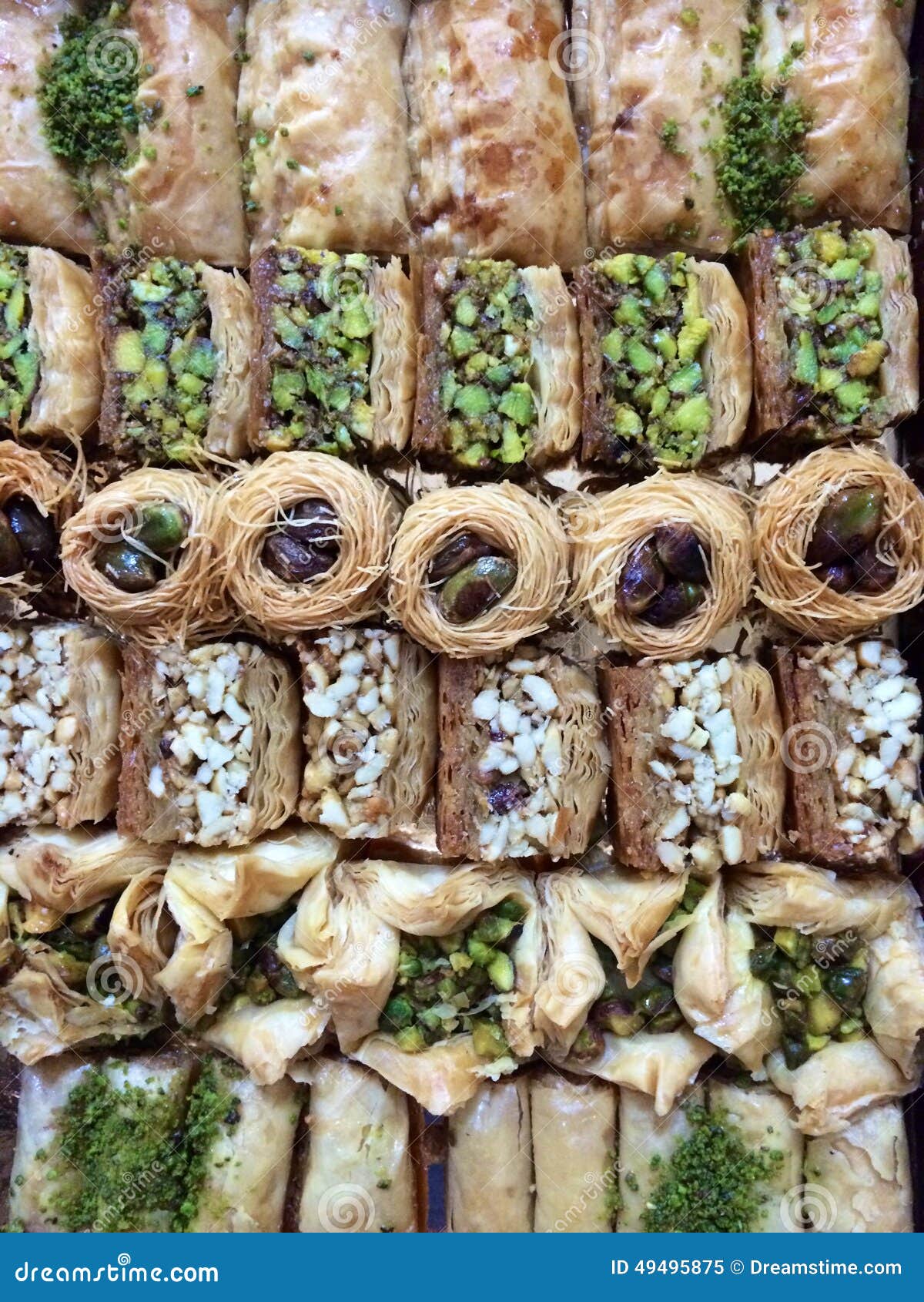 Mixed Baklava stock image. Image of baklava, fresh, pistachio - 49495875