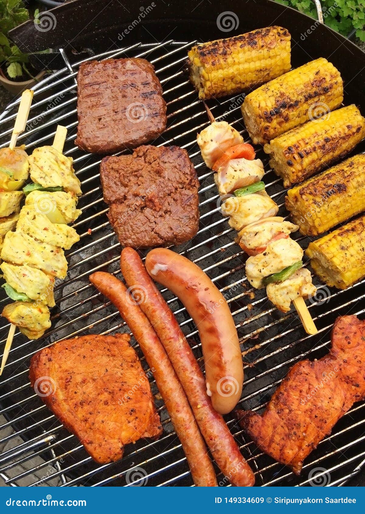 Mixed Barbecue on Summer Camp Stock Image - Image of camp, food: 149334609
