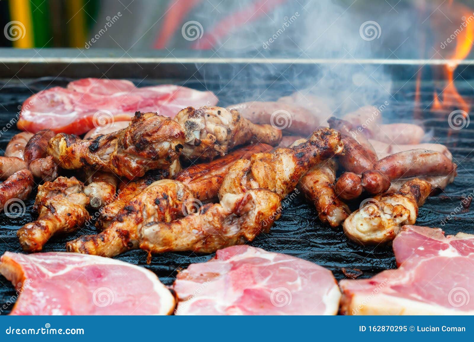 Barbeque stock image. Image of gourmet, briquettes, coal - 162870295