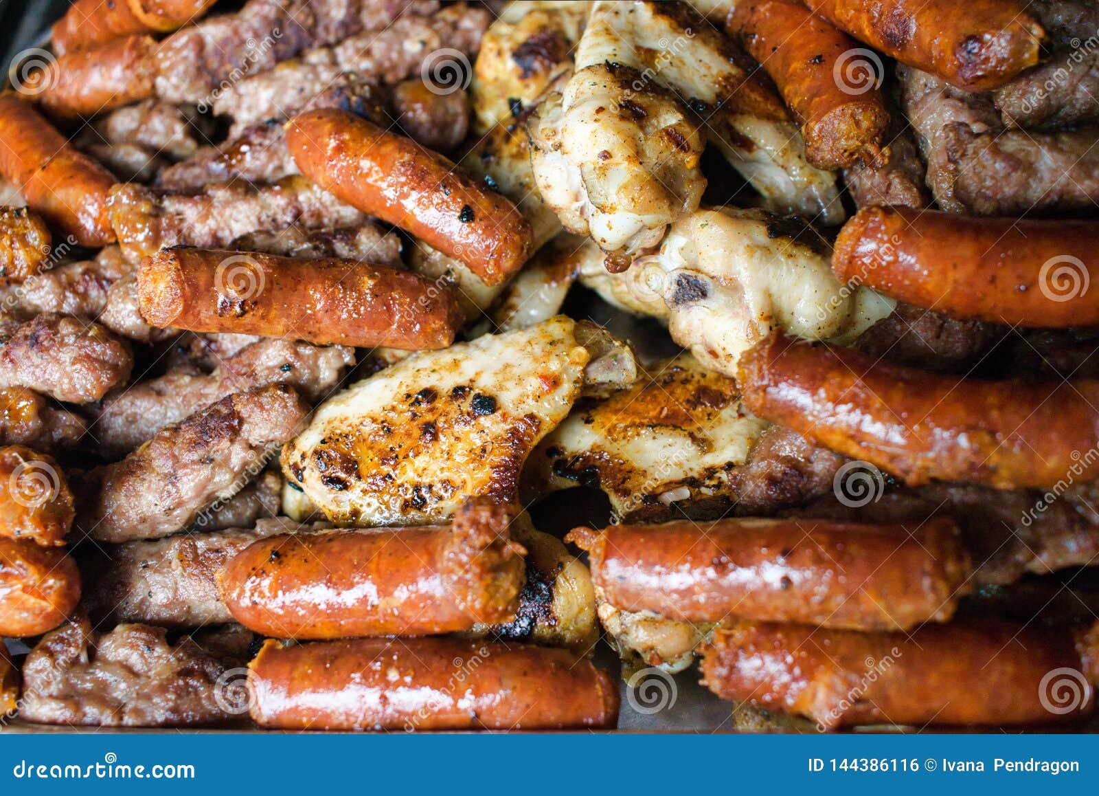 Mixed BBQ stock photo. Image of minced, grilled, pork - 144386116