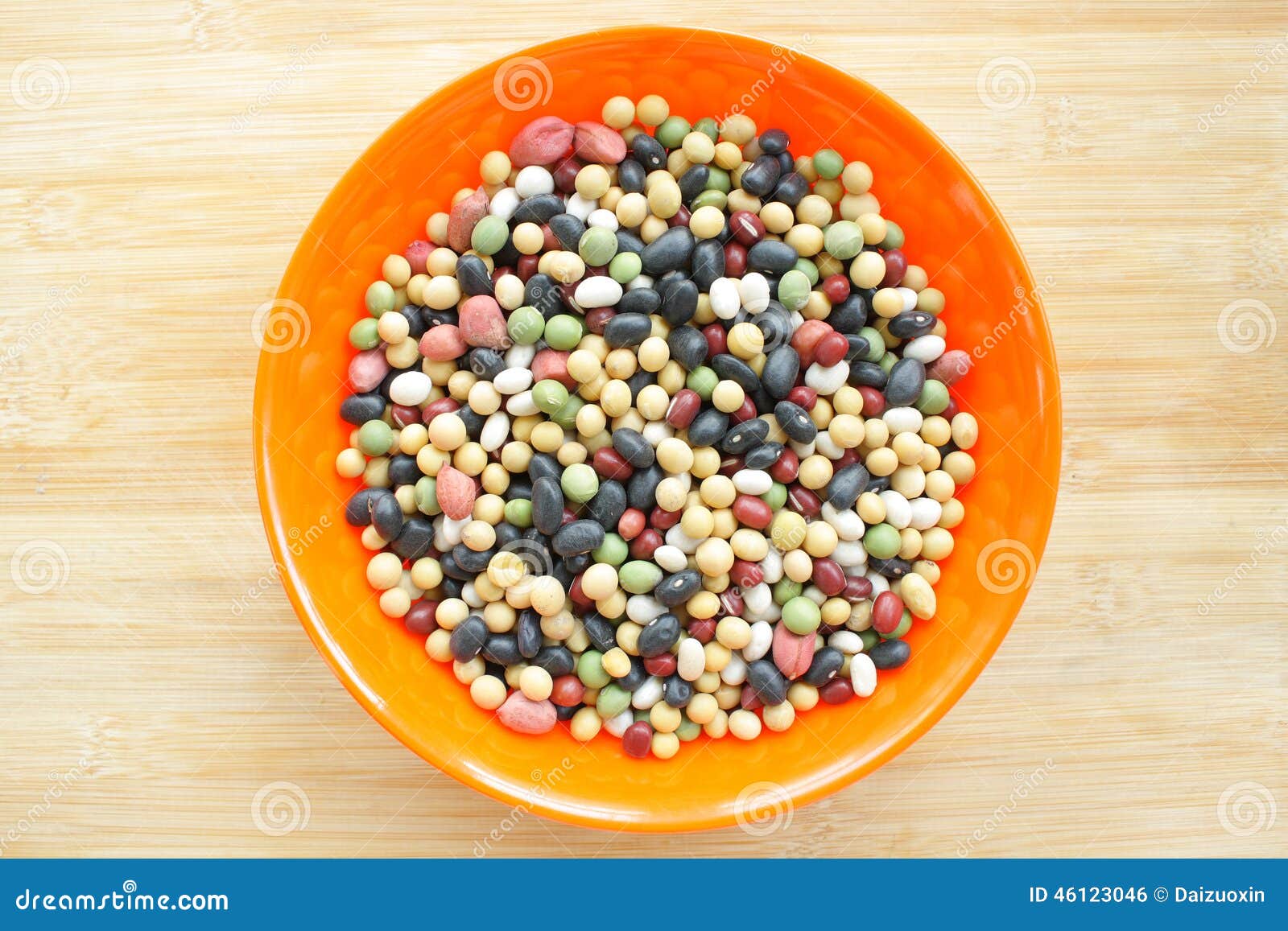 Mixed beans stock photo. Image of isolated, soybean, food - 46123046