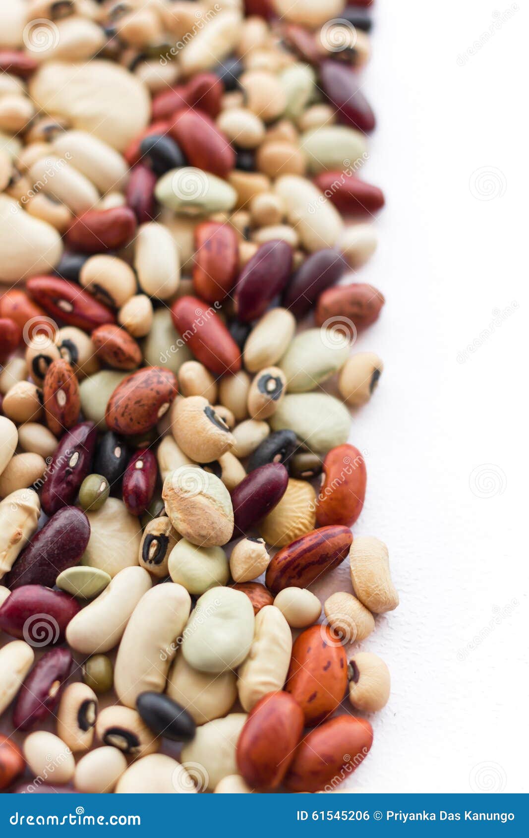 Mixed Beans on White stock photo. Image of mixed, grains - 61545206