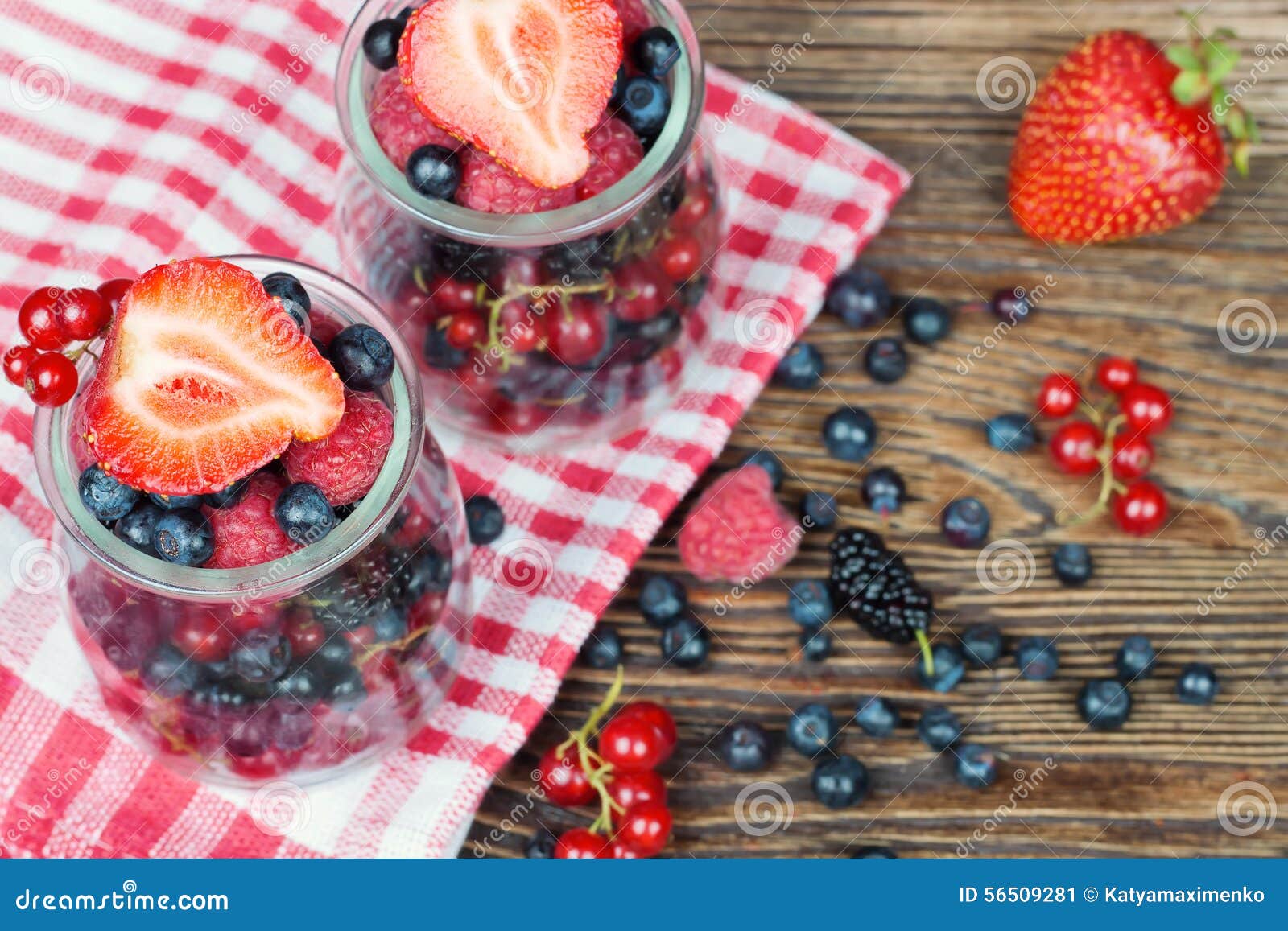 Mixed Berries in in a Glass Jar Stock Image - Image of berry ...