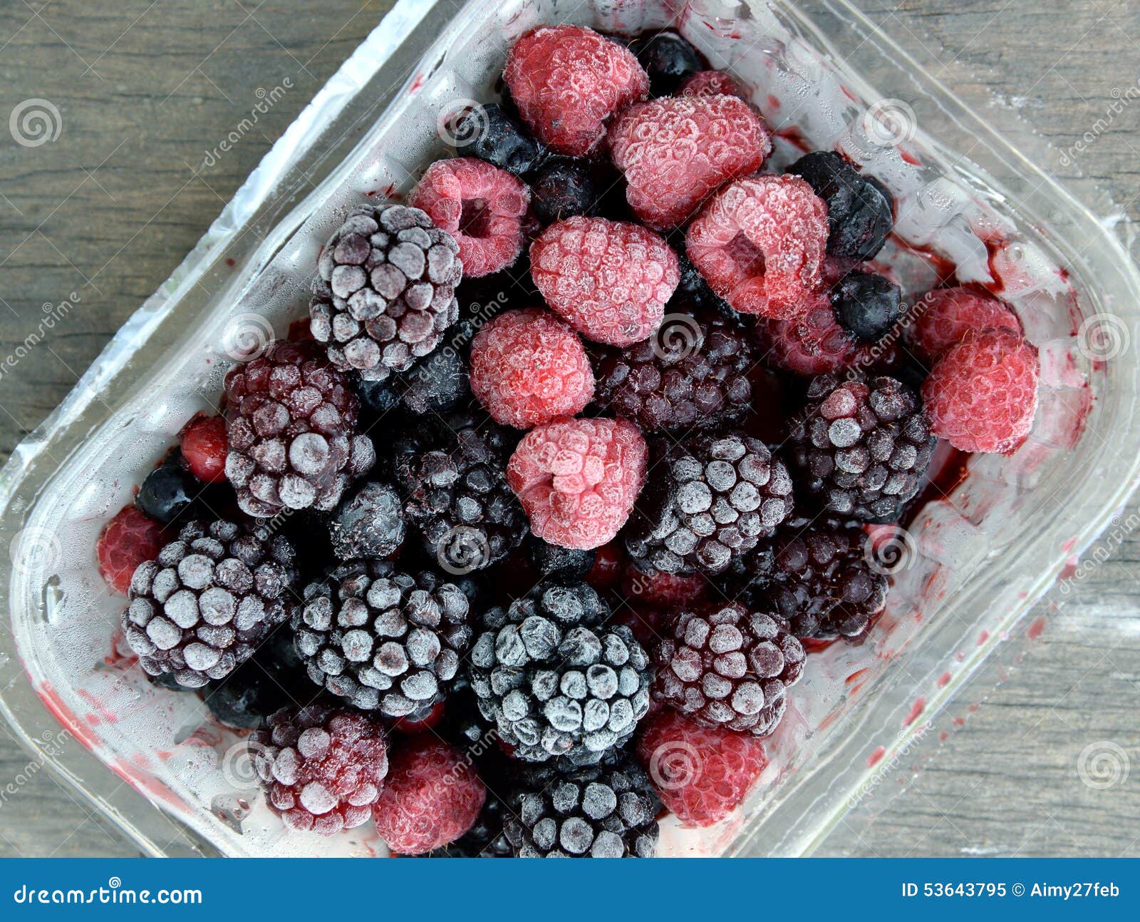 Mixed Berries in Plastic Box Stock Image - Image of black, blackberry ...