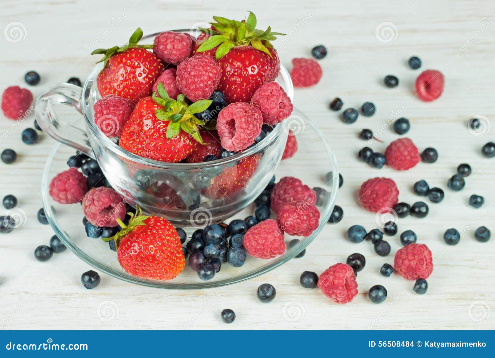 Mixed Berries in a a Transparent Cup Stock Photo - Image of fruits ...