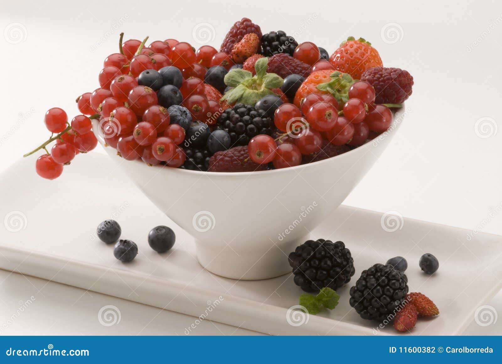 Mixed Berries in a White Bowl. Stock Photo - Image of organic, healthy ...