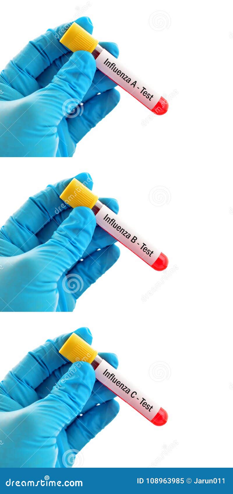 Mixed of Blood Sample Tubes for Influenza Virus Test Stock Image ...