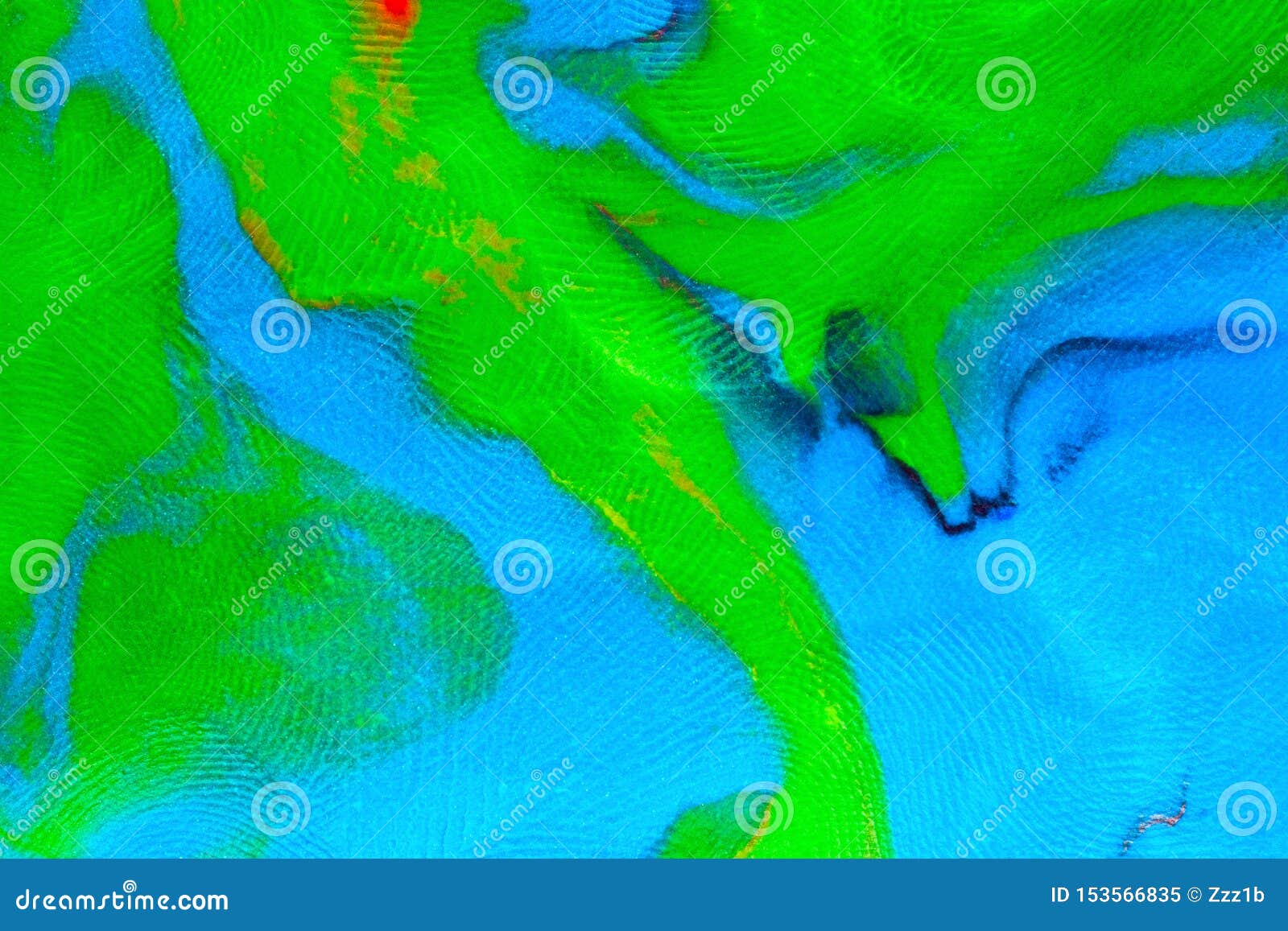 Mixed Blue-green Flat Plasticine Texture with Distinct Fingerprints ...