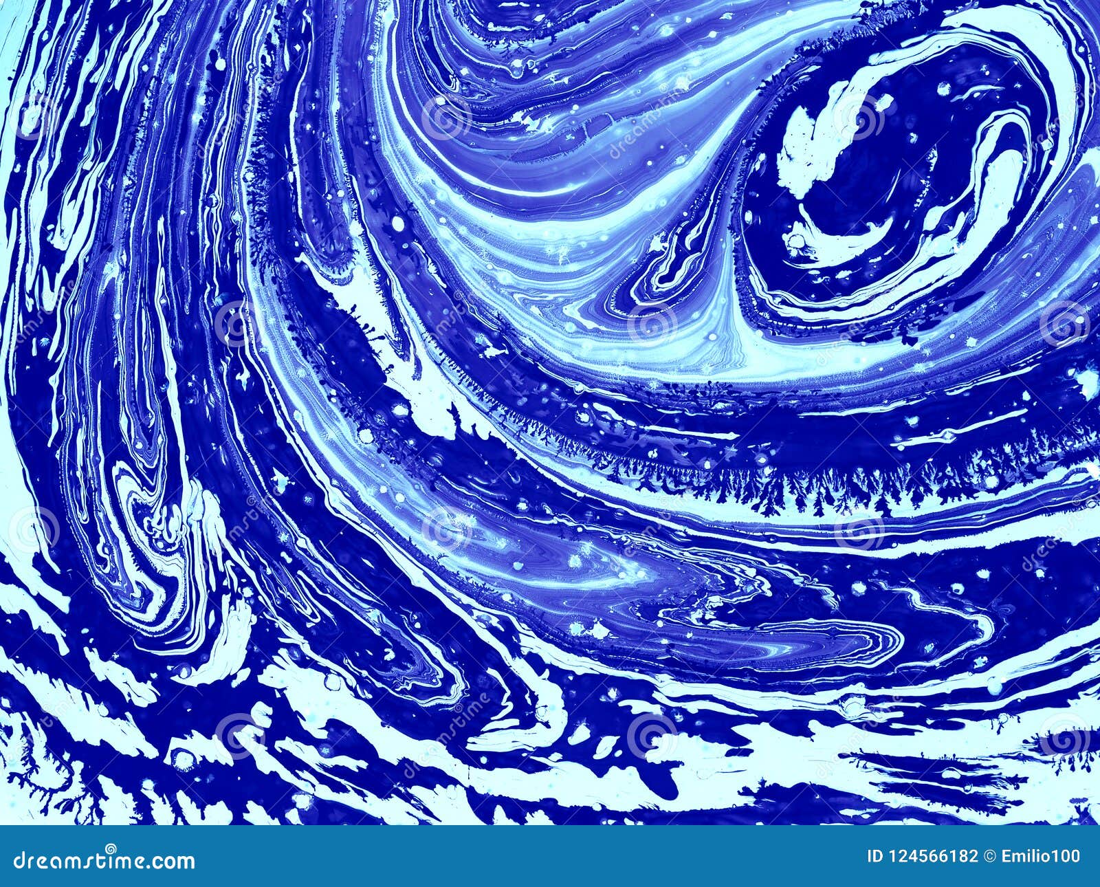 Mixed Blue Paint Background Stock Illustration - Illustration of brush ...