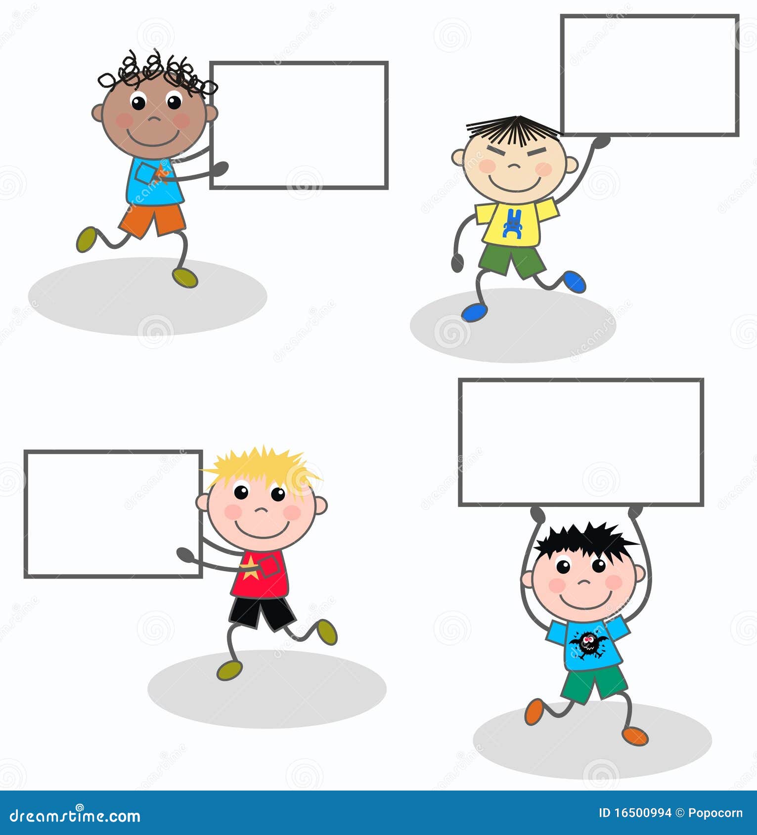 Mixed Kids Vector Illustration | CartoonDealer.com #15684060