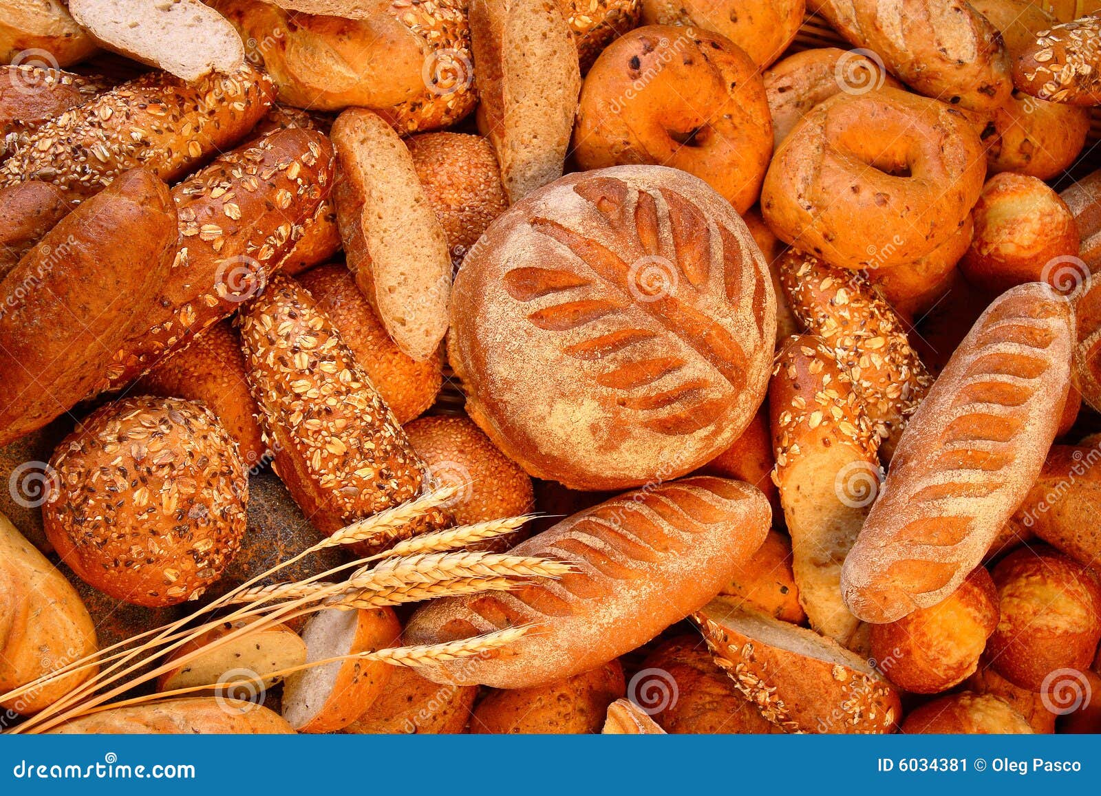 Mixed bread stock image. Image of stick, loaf, brown, wheat - 6034381