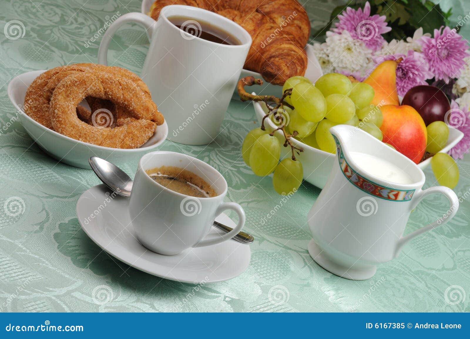 Mixed Breakfast stock image. Image of bakery, fresh, coffee - 6167385
