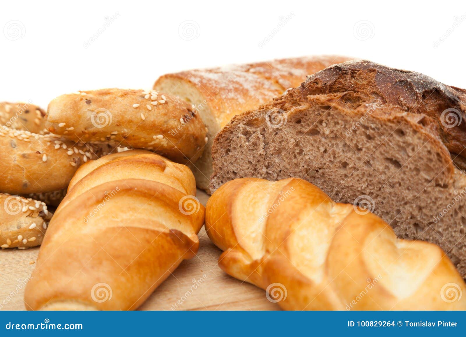 Mixed bred stock photo. Image of baguettes, meal, loaf - 100829264