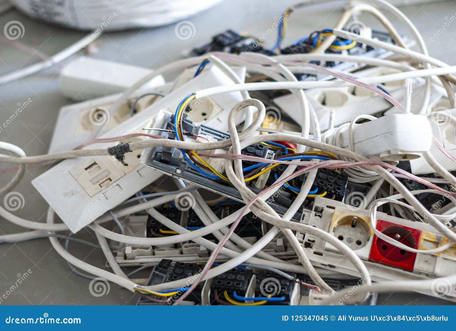 Mixed Cables on Construction Site Stock Image - Image of broken, bars ...