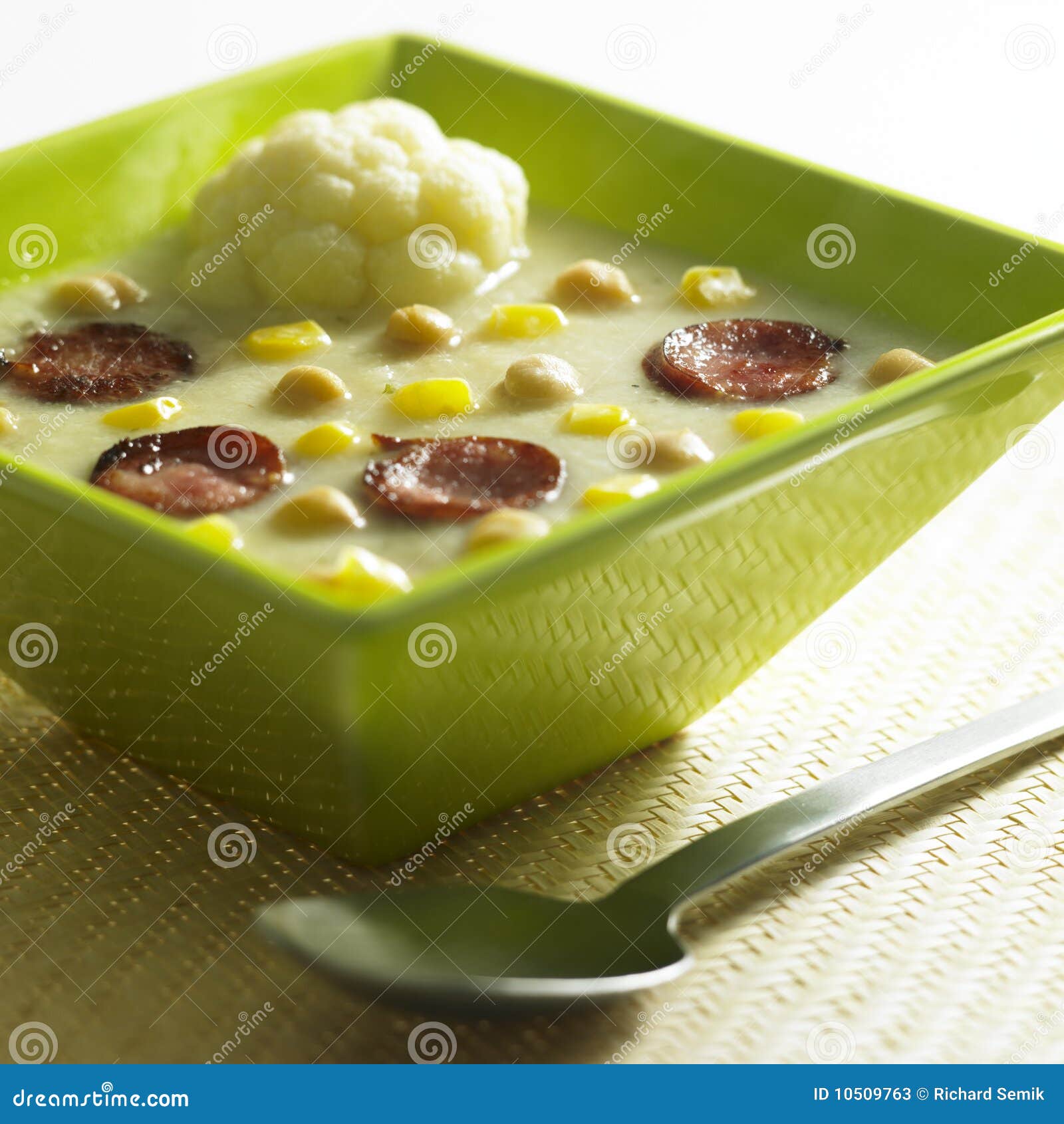 Mixed cauliflower soup stock image. Image of interiors - 10509763