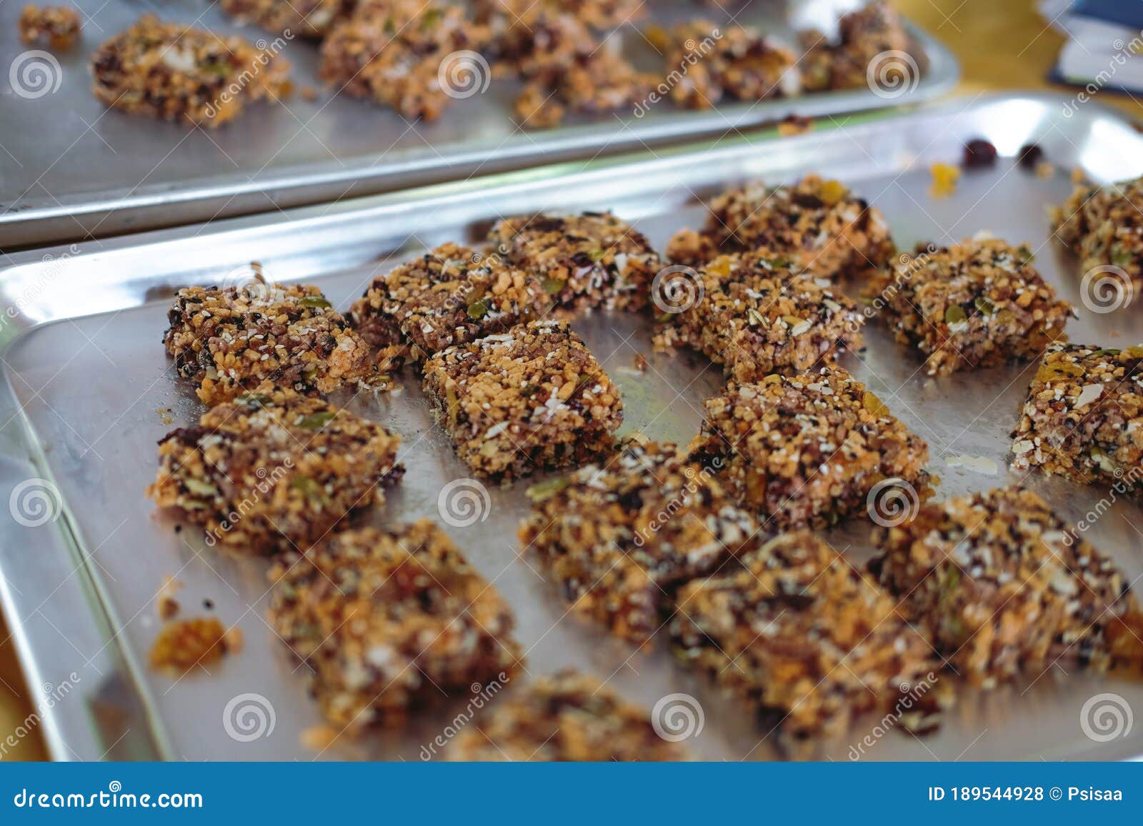 Mixed Cereal Seed in Cereal Granula Muesli Bar Stock Photo - Image of ...