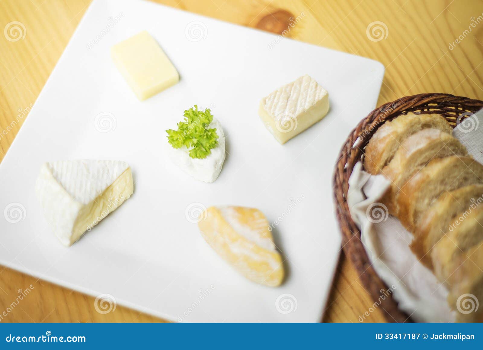 Mixed Cheese Platter with Bread Stock Image - Image of france, platter ...