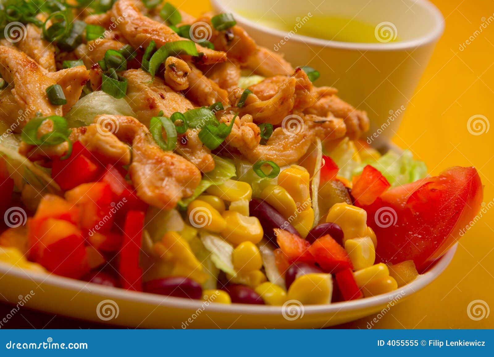 Mixed chicken salad stock image. Image of life, food, still - 4055555