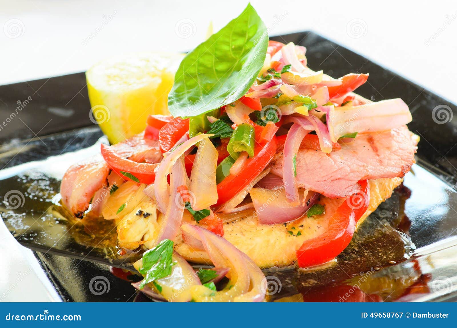 Mixed Chicken Salad Starter Stock Image - Image of eating, salad: 49658767