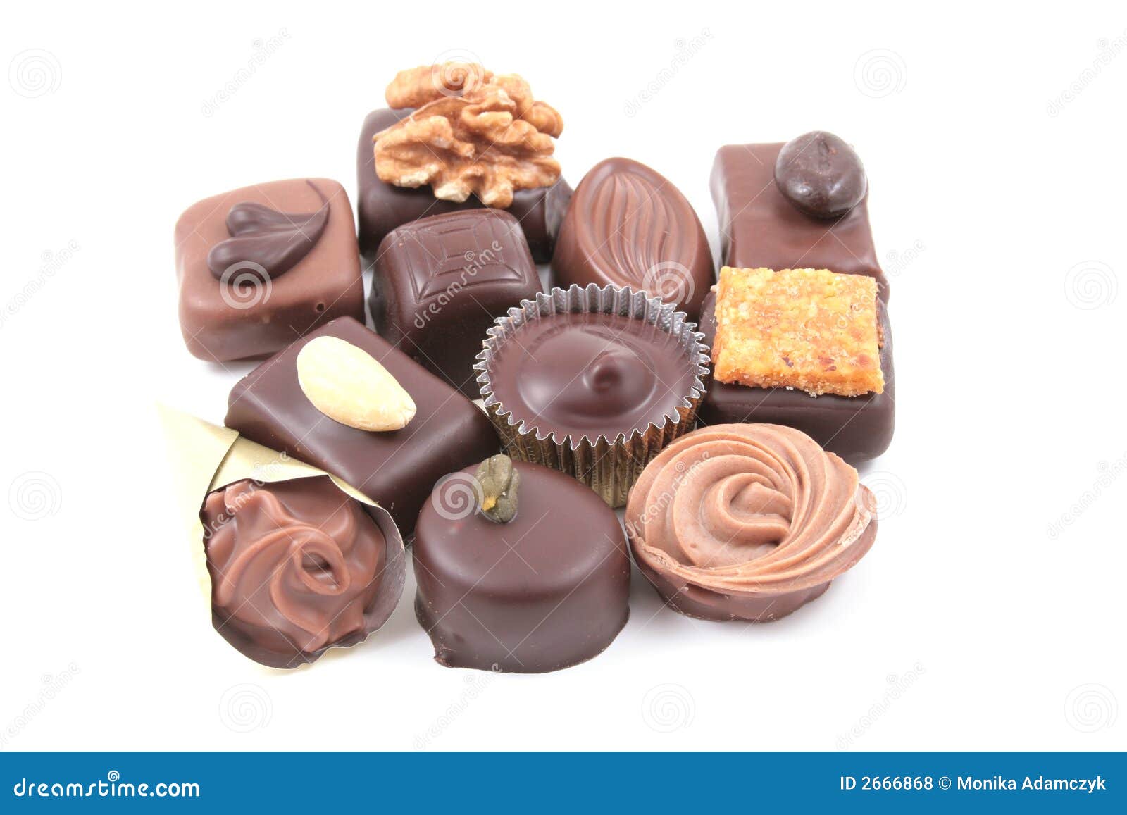 Mixed chocolates stock photo. Image of chocolate, isolated - 2666868