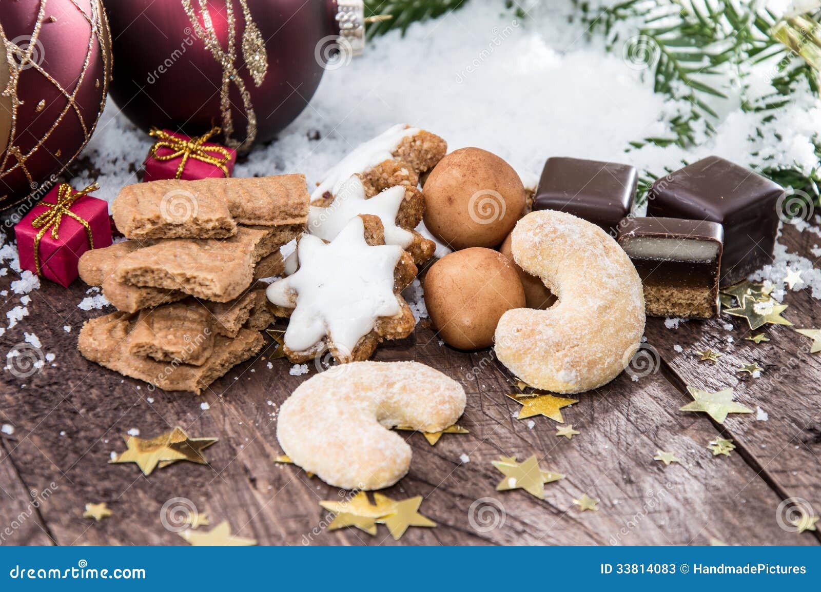 Mixed Christmas Sweets stock image. Image of arrangement - 33814083