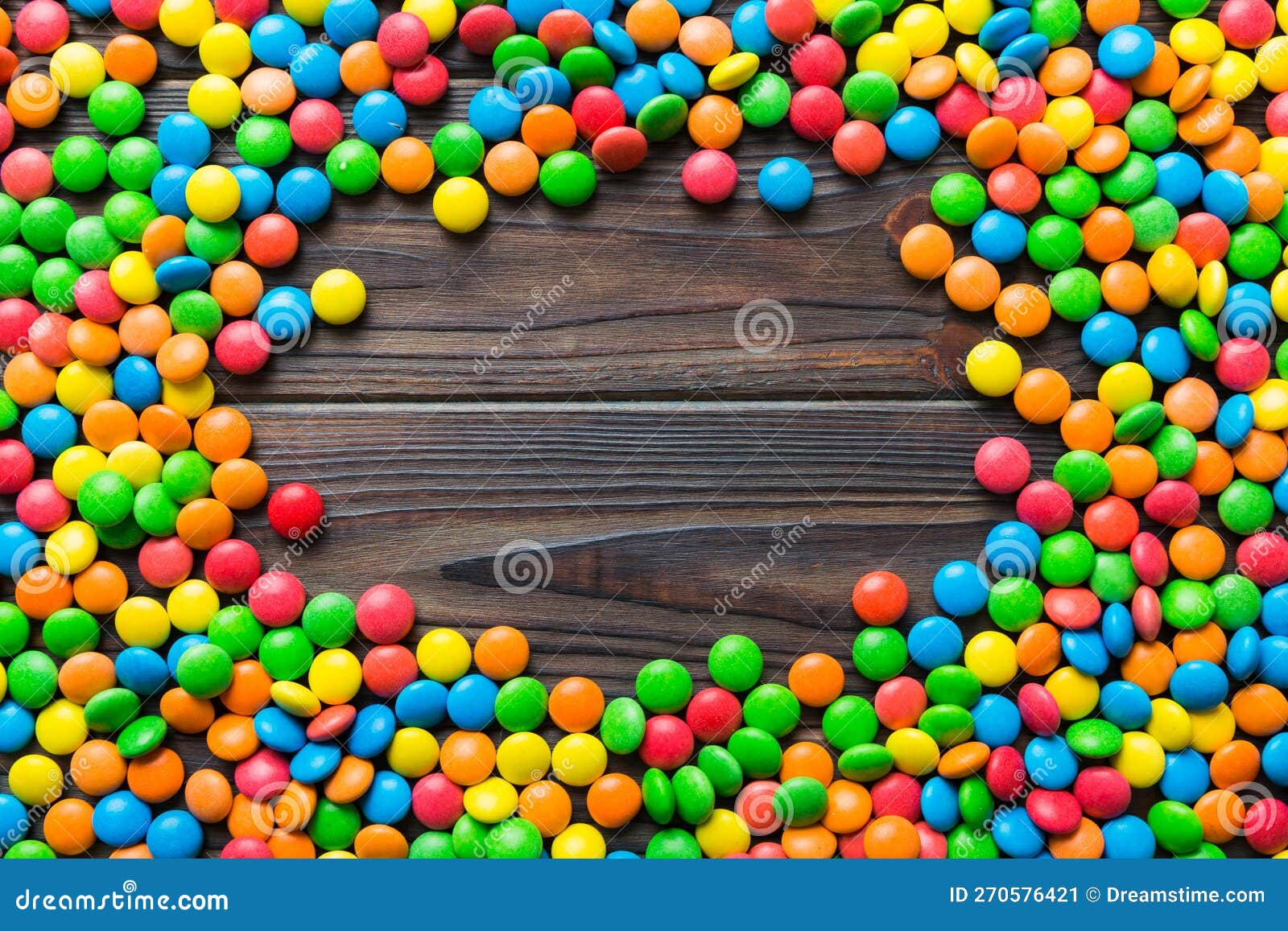 Mixed Collection Of Colorful Candy, On Pink Background. Flat Lay, Top ...