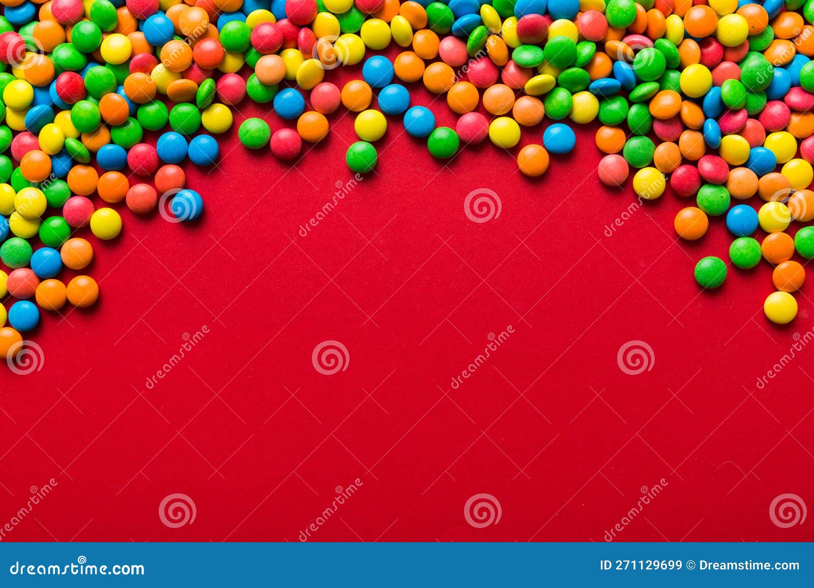 Mixed Collection of Colorful Candy, on Colored Background. Flat Lay ...