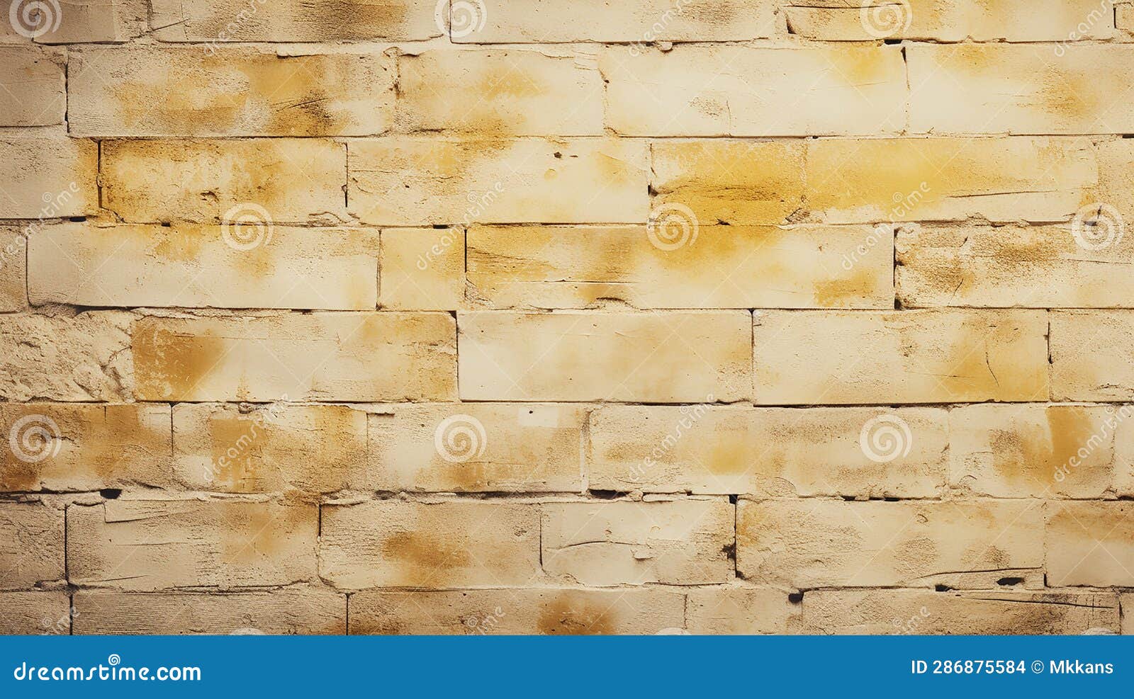Cream brick wall texture stock illustration. Illustration of background ...