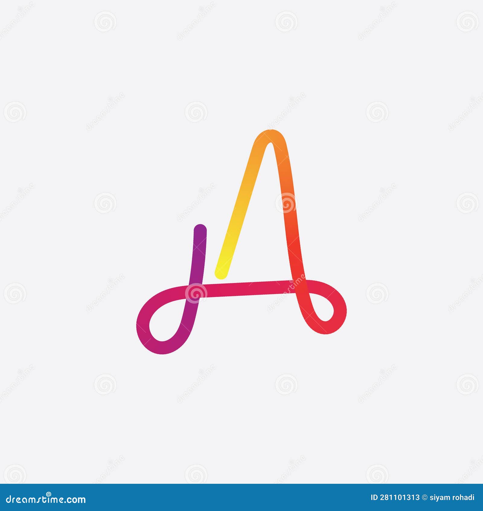 Mixed color letter logo stock vector. Illustration of identity - 281101313