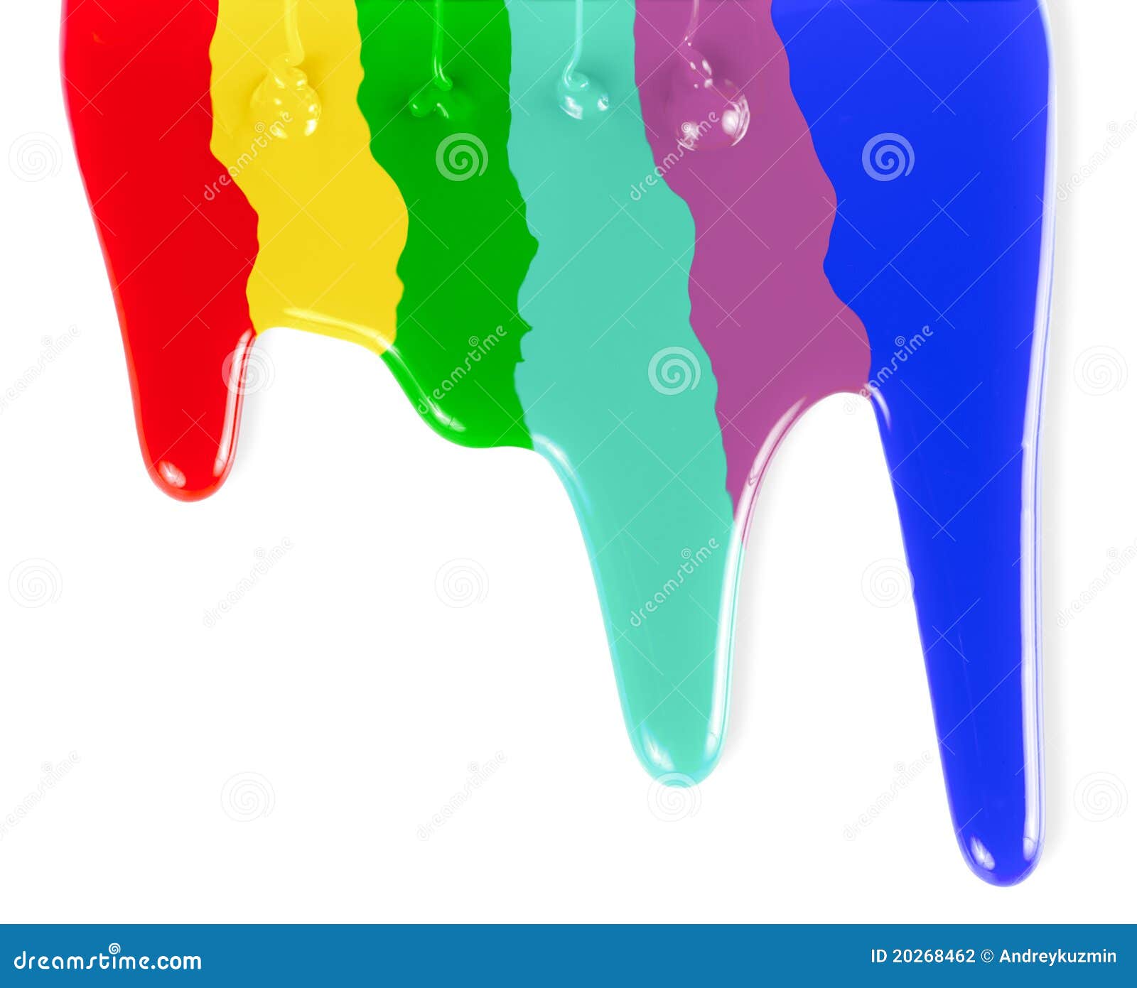 Mixed Color Paints Dripping Isolated Stock Photo - Image of colour ...