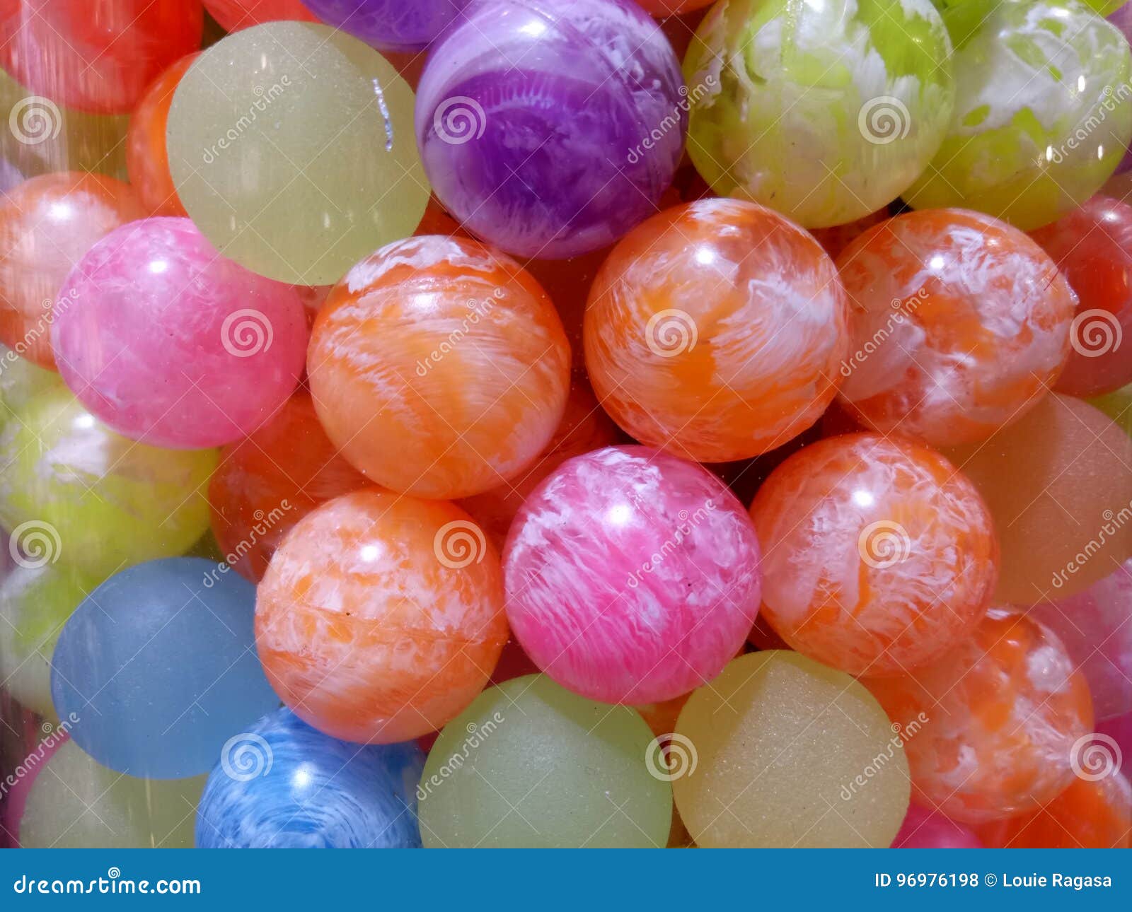 Mixed Colored Balls stock photo. Image of bunch, colored - 96976198