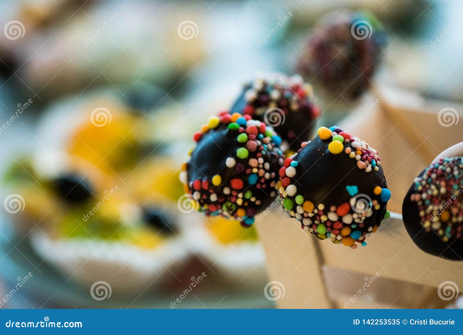 Mixed Colored Delicious Sweets Stock Image - Image of fruits, cakes ...