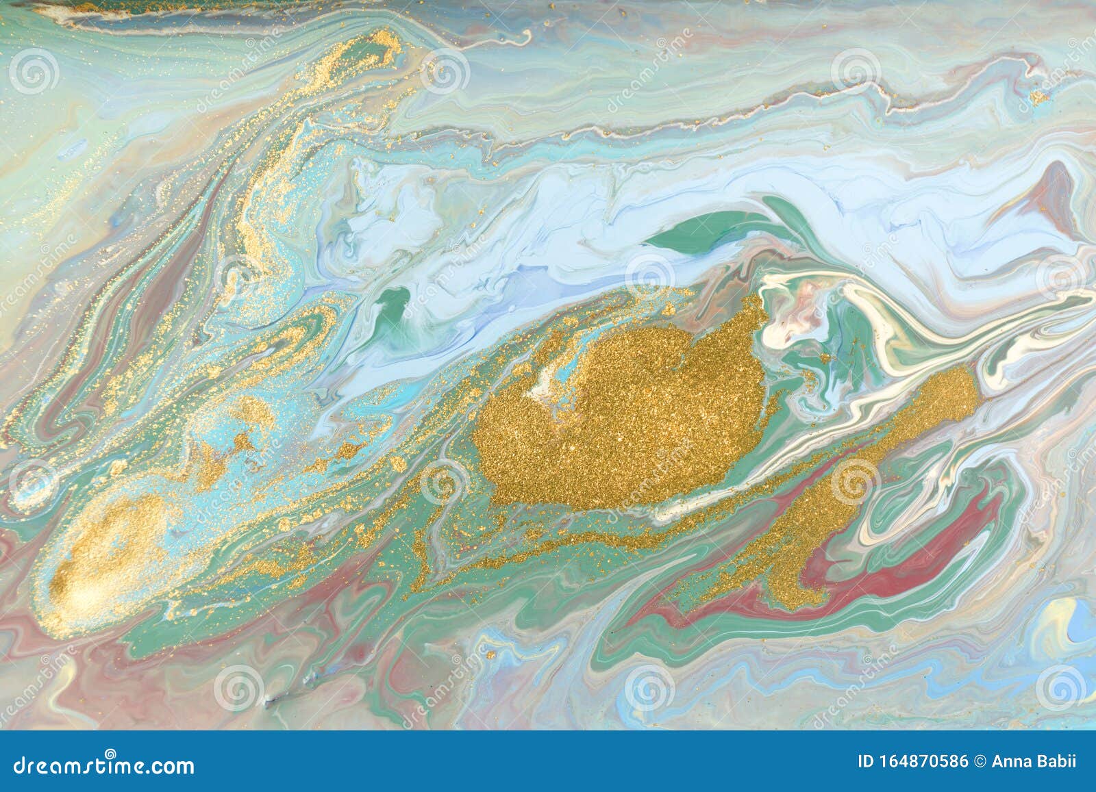 Mixed Colored Paints Background with Golden Glitter. Multicolor Burst ...