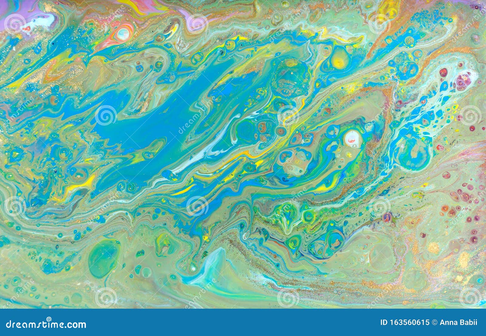 Mixed Colored Paints Background. Ocean Ripple Style Summer Pattern ...