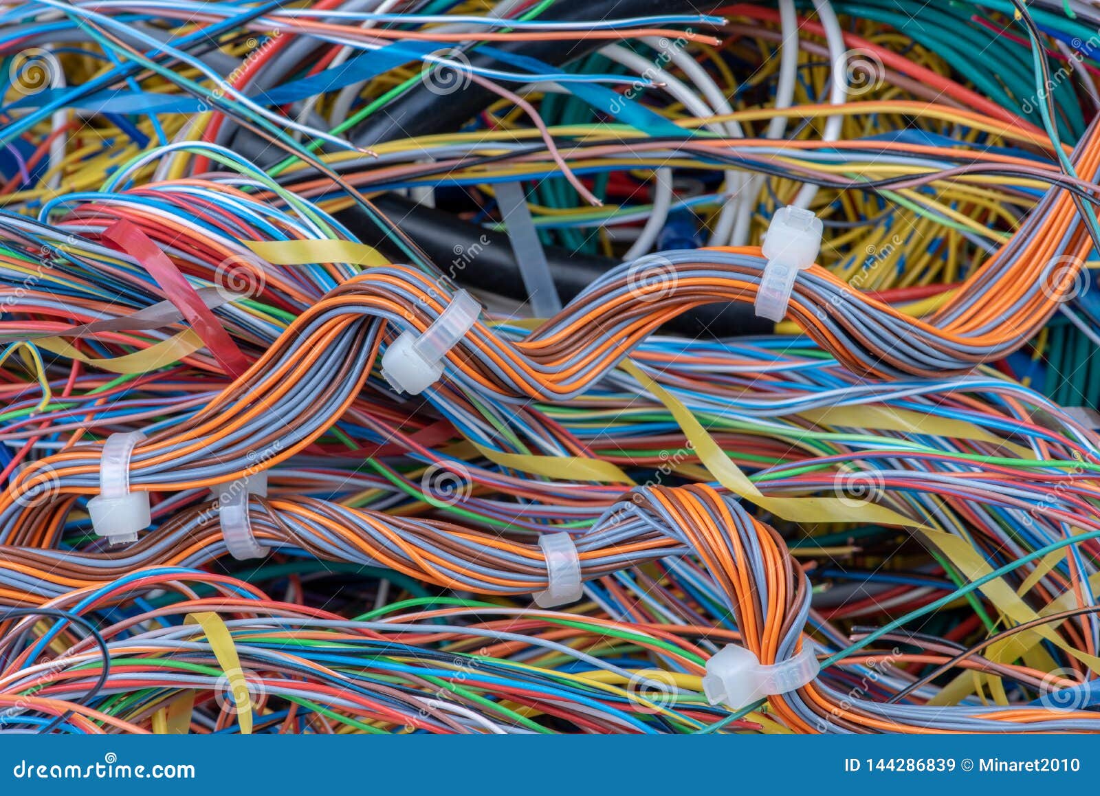Colorful Electrical Computer Cable and Wires Stock Image - Image of ...