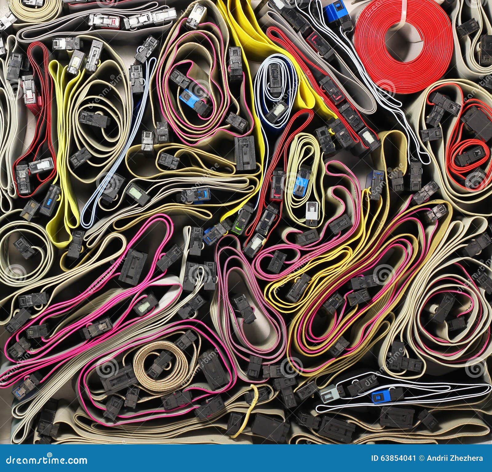 Mixed Colorful IDE Cables As a Background Stock Image - Image of ...