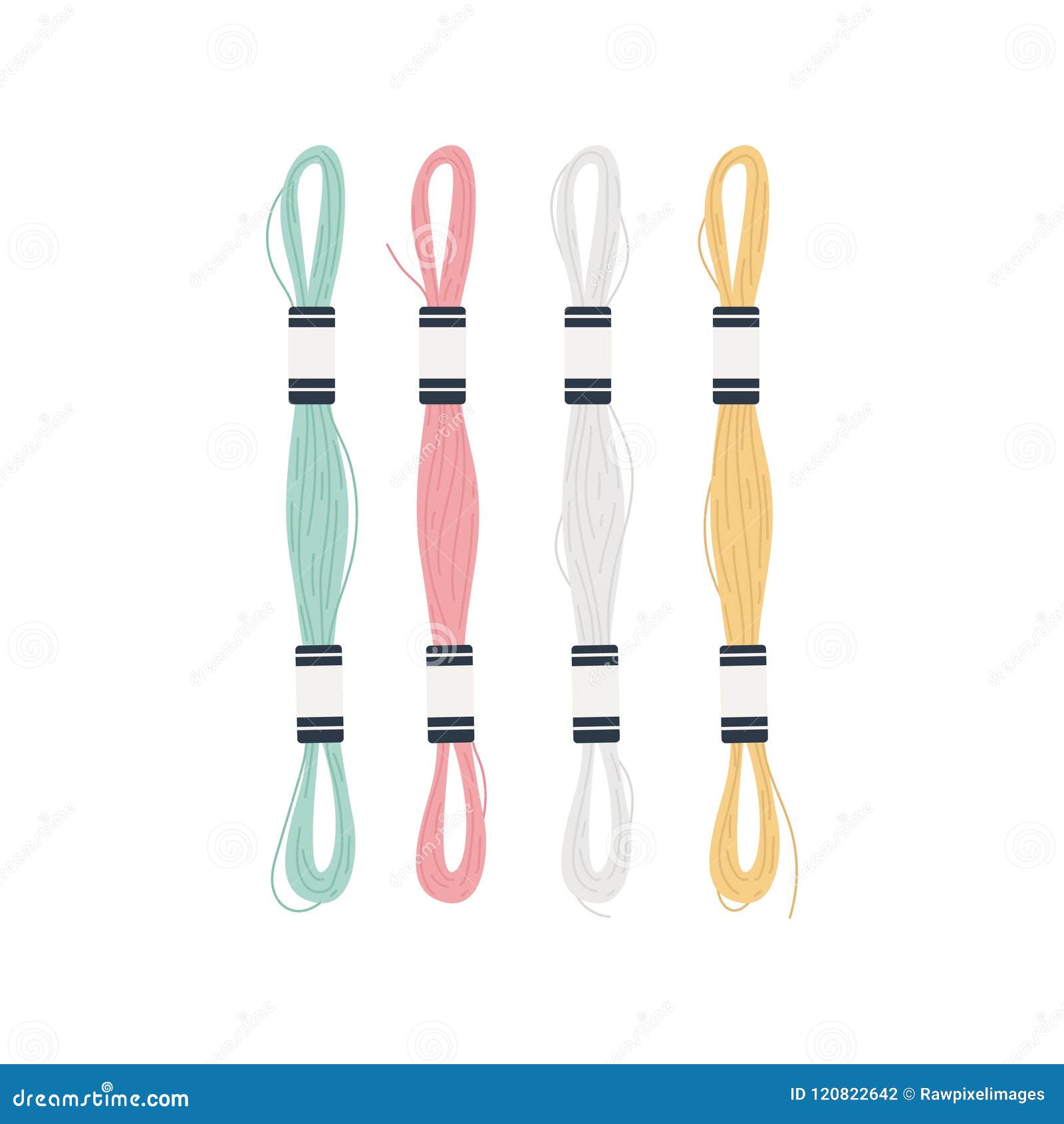 Mixed Colorful Threads Icon Illustration Stock Illustration ...