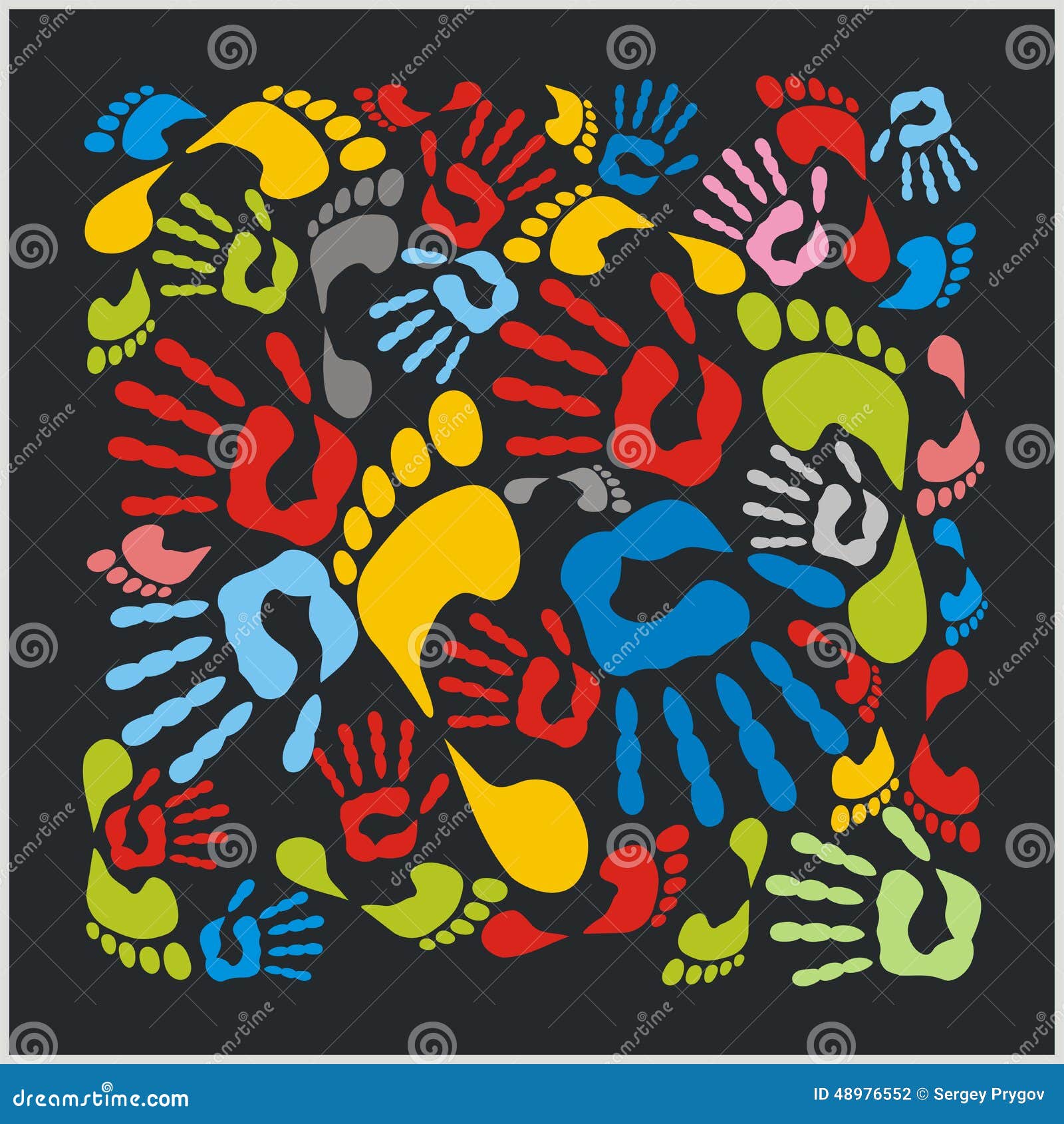 Colour Footprint Cartoon Vector | CartoonDealer.com #27336093