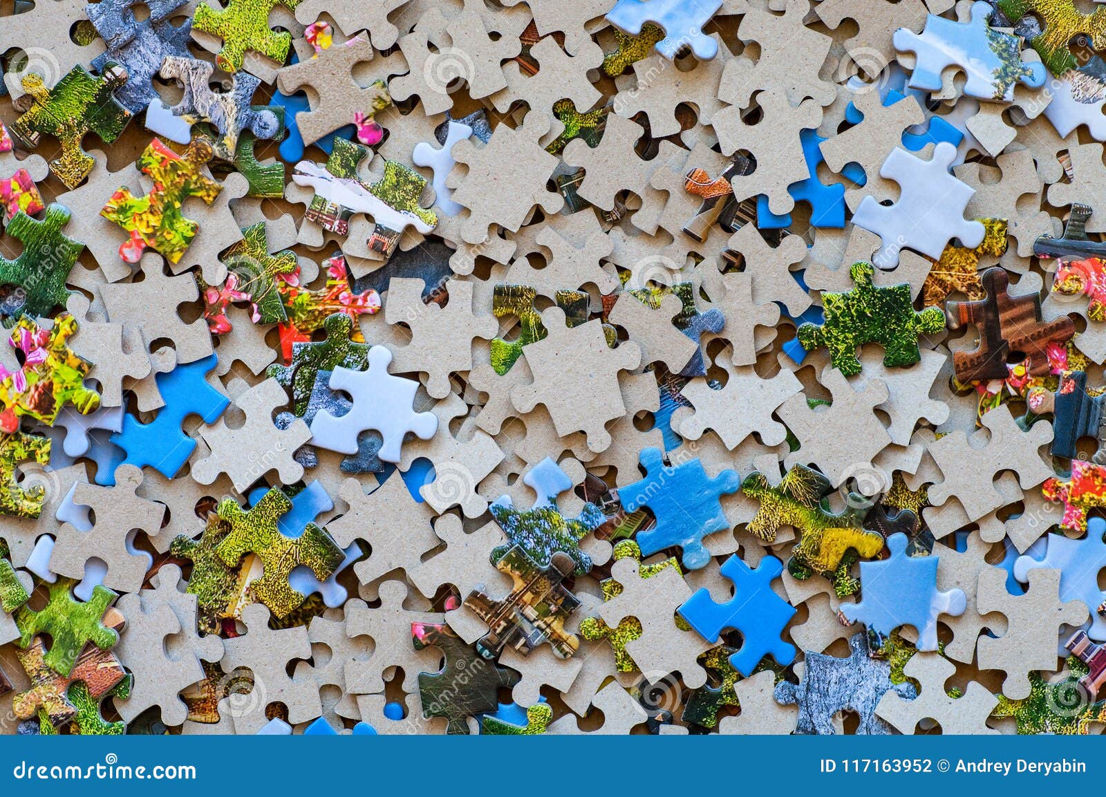 Mixed Colour Puzzle Pieces. Stock Photo - Image of abstract, connection ...