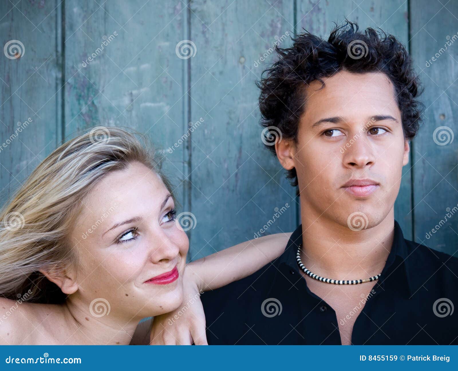 Mixed couple stock image. Image of couple, look, portrait - 8455159